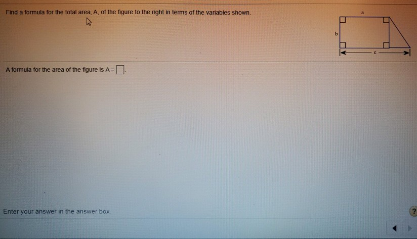 Solved Find a formula for the total area, A, of the figure | Chegg.com
