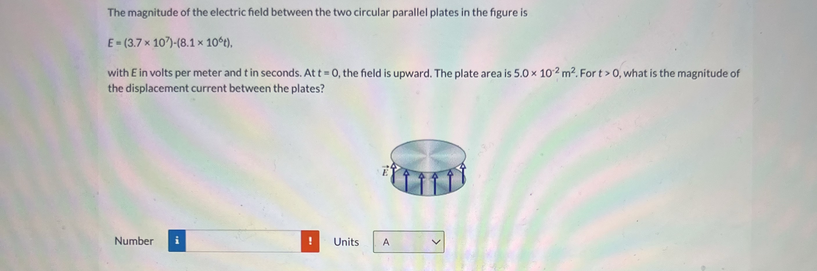 Solved The magnitude of the electric field between the two | Chegg.com