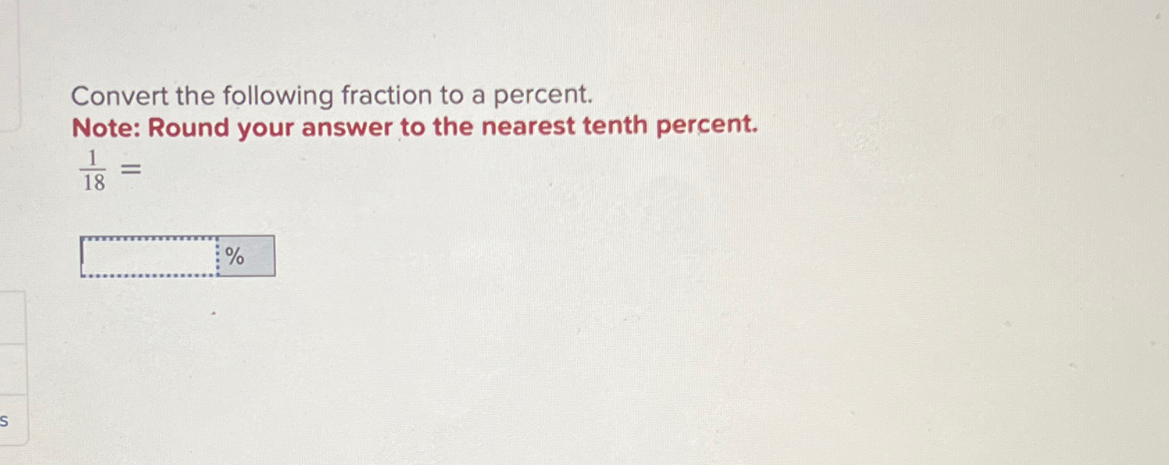 Solved Convert the following fraction to a percent.Note: | Chegg.com