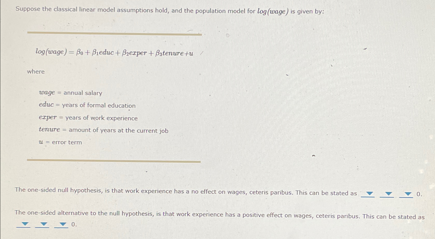 Solved Suppose the classical linear model assumptions hold, | Chegg.com