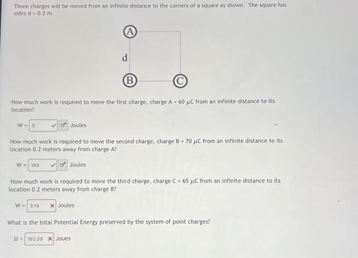 Solved Two particles of equal mass 30mg and equal charge | Chegg.com