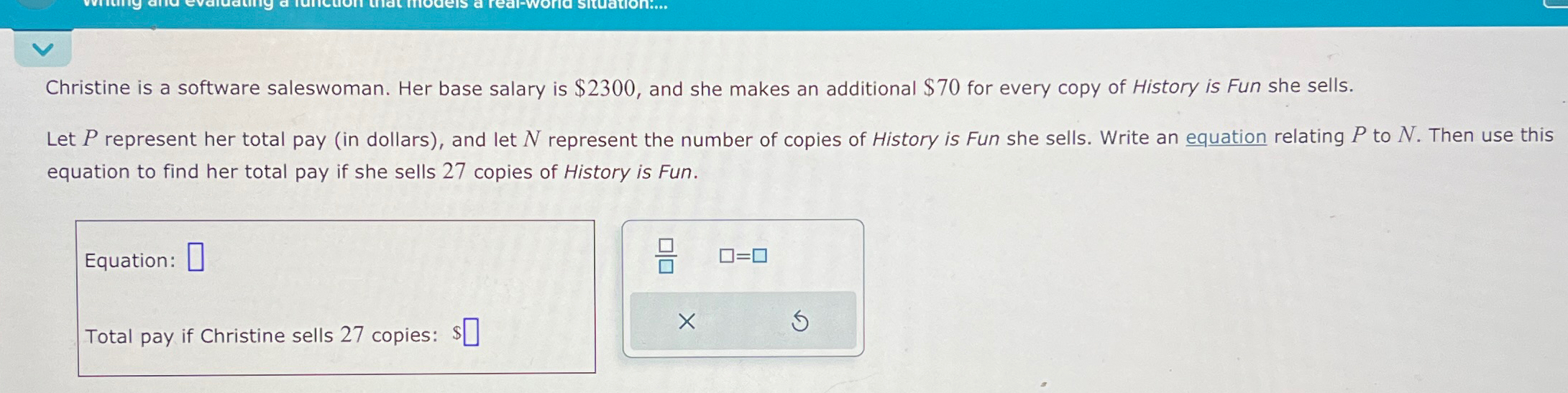 Solved Christine is a software saleswoman. Her base salary | Chegg.com