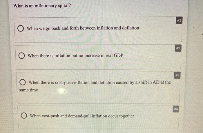 Solved What is an inflationary spiral? #1 When we go back | Chegg.com