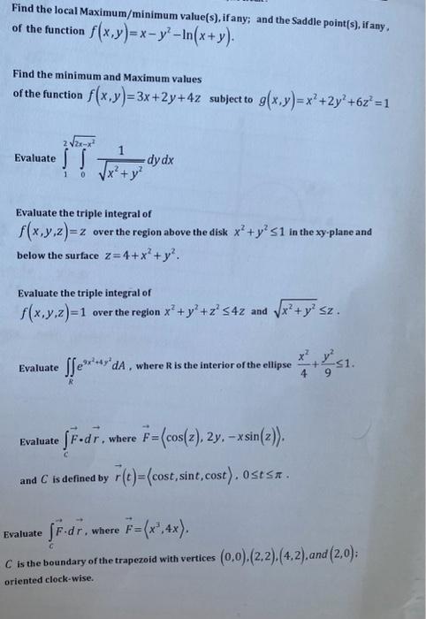 Solved Find the local Maximum/minimum value(s), if any; and | Chegg.com