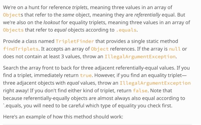 We're on a hunt for reference triplets, meaning three | Chegg.com