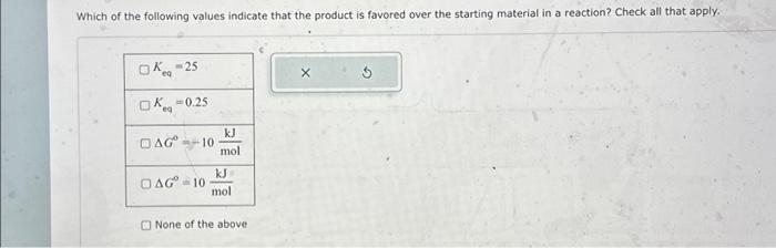 Solved Which of the following values indicate that the | Chegg.com