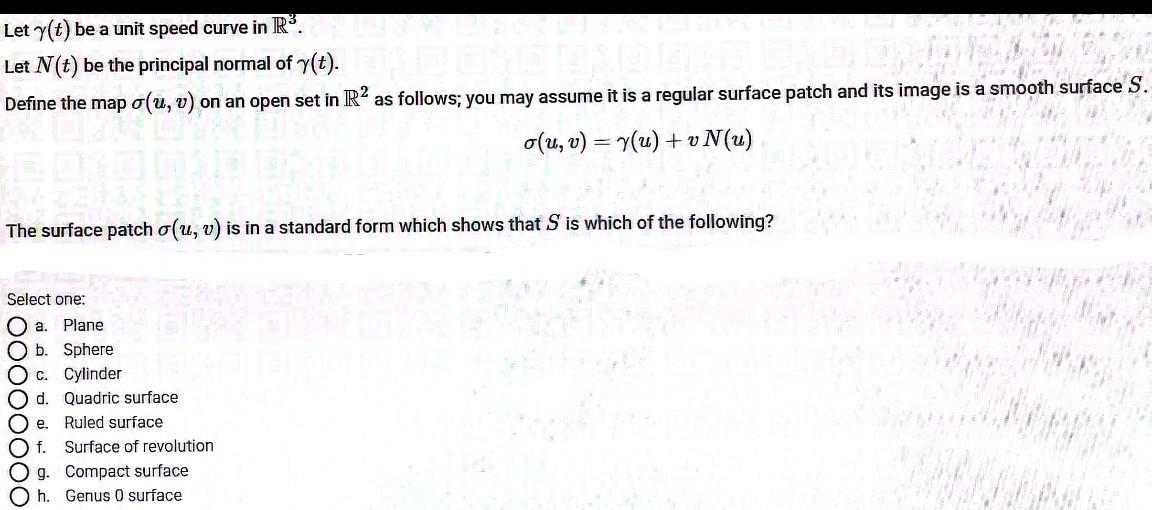 Solved Let \\( \\sigma(u, v) \\) be a surface patch, defined | Chegg.com