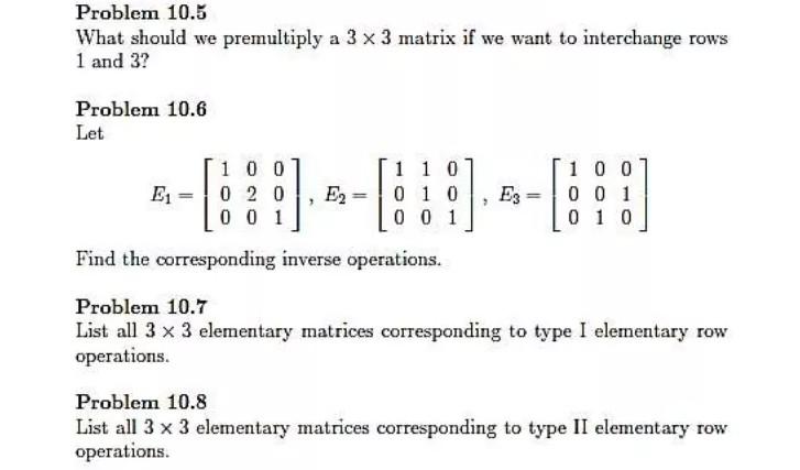 Solved Problem 10.5 What should we premultiply a 3 x 3 | Chegg.com