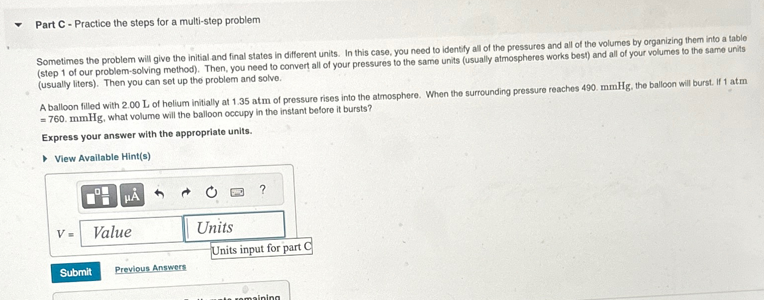 Solved Part C - ﻿Practice the steps for a multi-step | Chegg.com