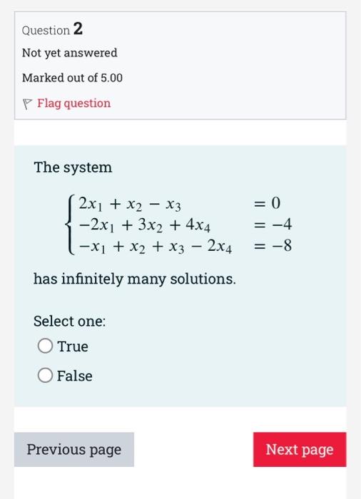 Solved Question 2 Not yet answered Marked out of 5.00 P Flag | Chegg.com