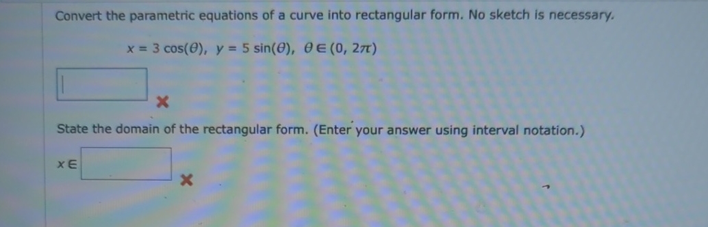 Solved Convert the parametric equations of a curve into | Chegg.com