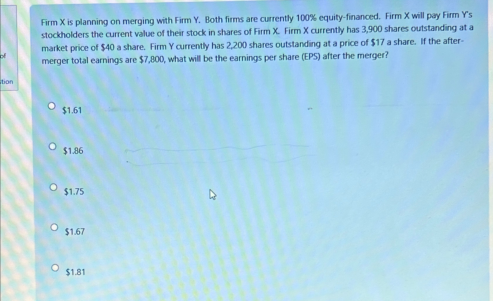 Solved Firm x ﻿is planning on merging with Firm Y. ﻿Both | Chegg.com