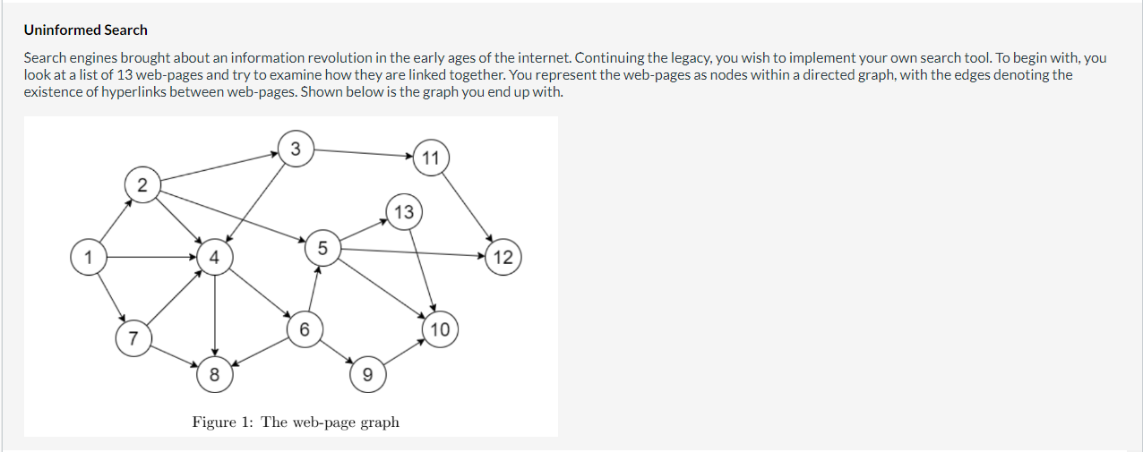 Solved Uninformed SearchSearch engines brought about an | Chegg.com