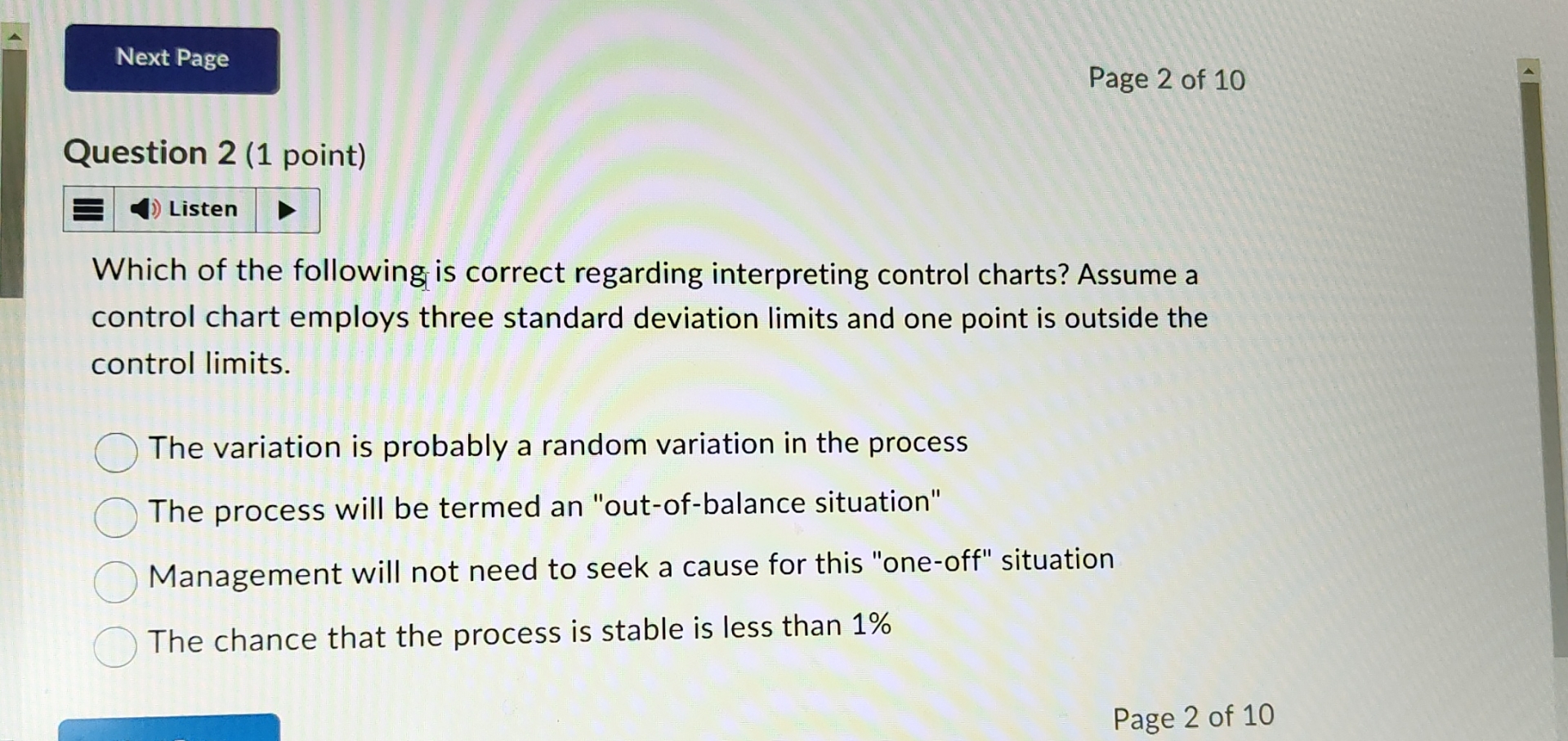 Solved Page 2 ﻿of 10Question 2 (1 ﻿point)Which of the | Chegg.com