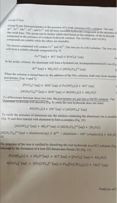 Solved Background Mixtures by definition contain more than | Chegg.com