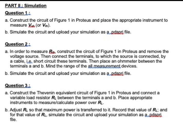 Solved Figure 1PART II: Simulation Question 1: a. Construct | Chegg.com