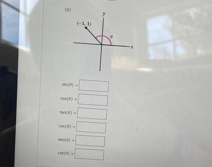 Solved Determine The Exact Values Of The Six Trigonometric