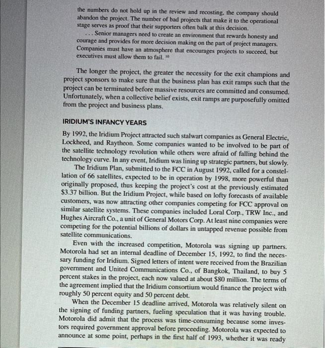 Solved The Rise, Fall, and Resurrection of Iridium: A | Chegg.com