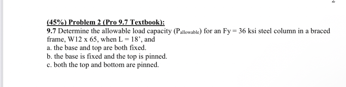 Solved (45%) ﻿Problem 2 (Pro 9.7 ﻿Textbook):9.7 ﻿Determine | Chegg.com