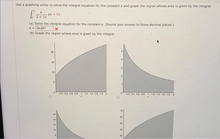 Solved Jse a graphing utility to solve the integral equation | Chegg.com