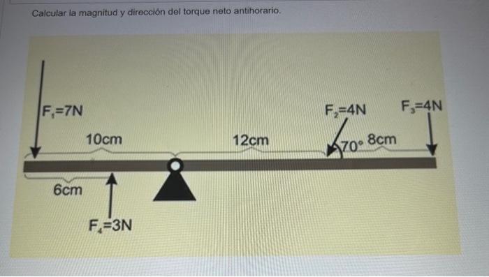 Solved Calcular la magnitud y dirección del torque neto | Chegg.com