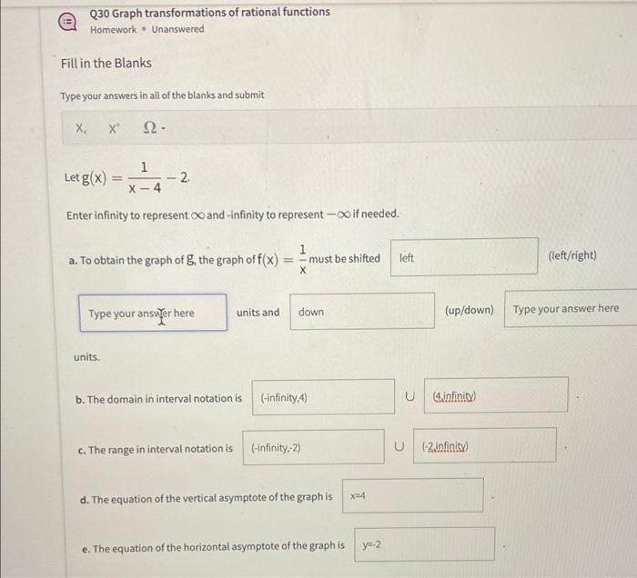 Solved Q30 Graph transformations of rational functions | Chegg.com