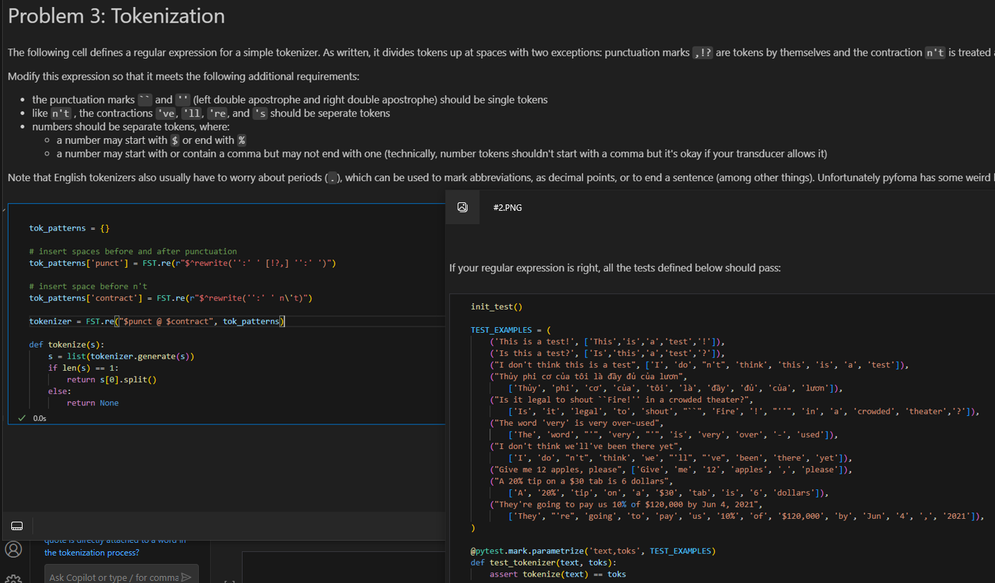 Solved Problem 3: TokenizationIf your regular expression is | Chegg.com
