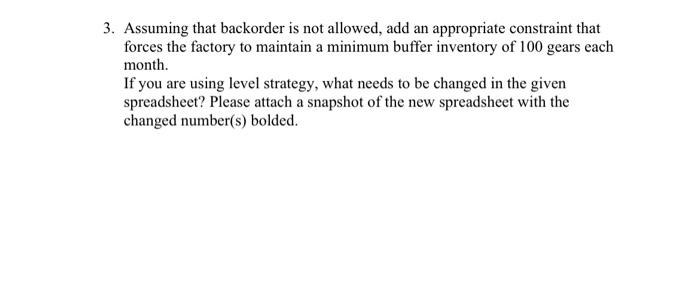 Solved 3. Assuming that backorder is not allowed, add an | Chegg.com