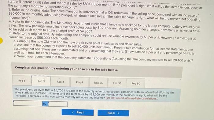 Solved Problem 6-22 (Algo) CVP Applications; Contribution | Chegg.com