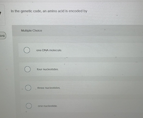 Solved In the genetic code, an amino acid is encoded | Chegg.com