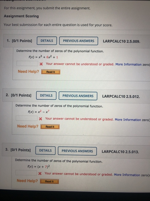 Solved For this assignment, you submit the entire | Chegg.com