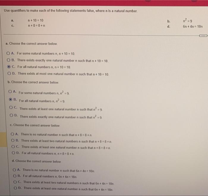 Solved Use quantifiers to make each of the following | Chegg.com
