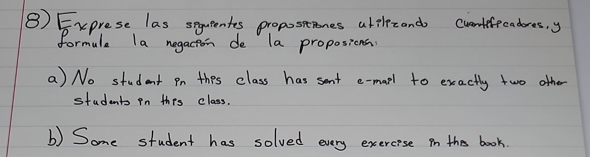Solved express the following propositions using | Chegg.com