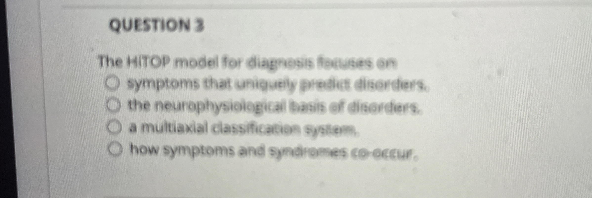 Solved QUESTION 3The HiTOP model for diagnesis focubes | Chegg.com