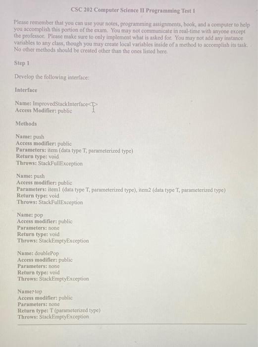 Solved Csc 202 Computer Science Ii Programming Test 1 Please