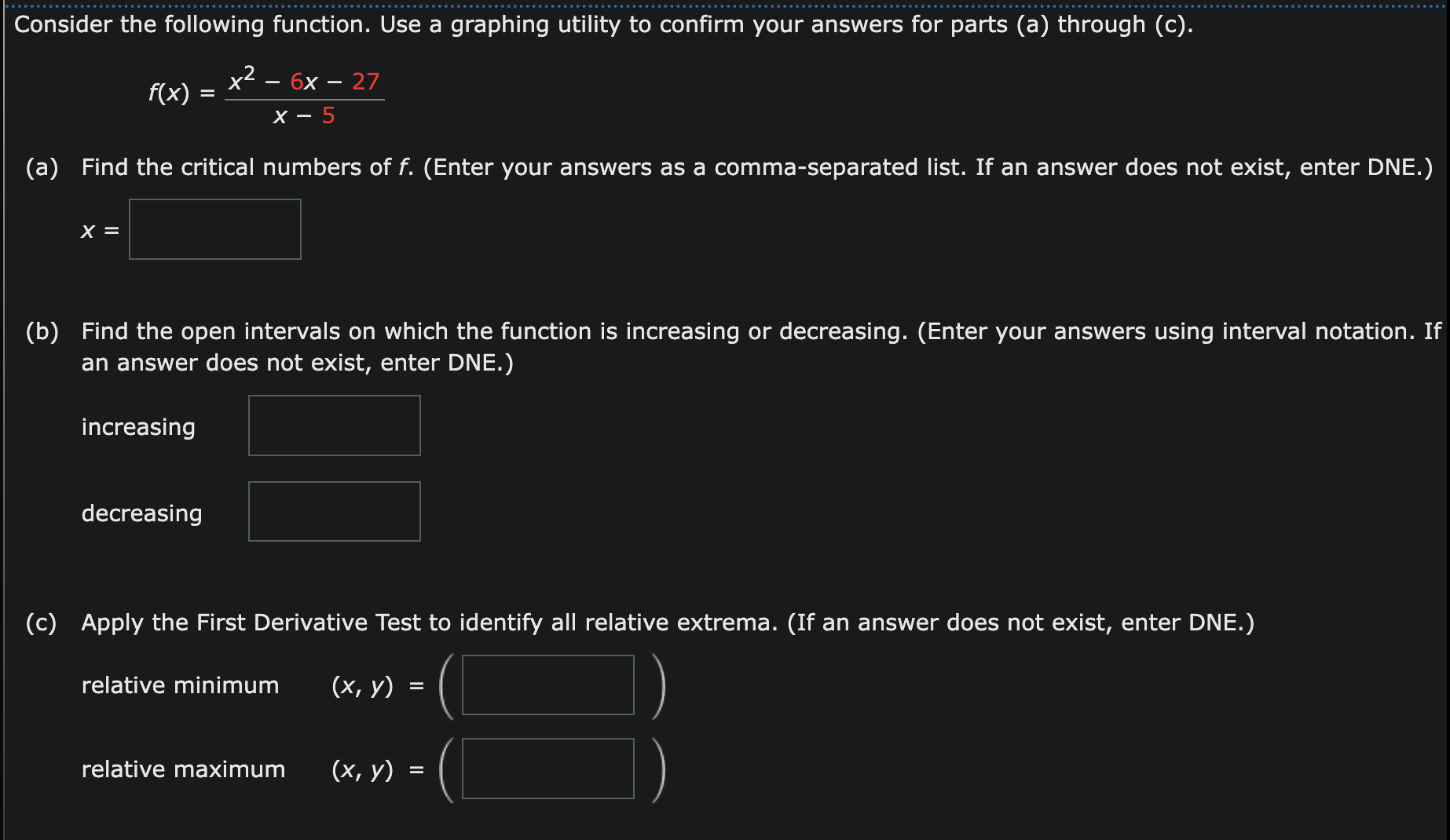Solved Consider the following function. Use a graphing | Chegg.com
