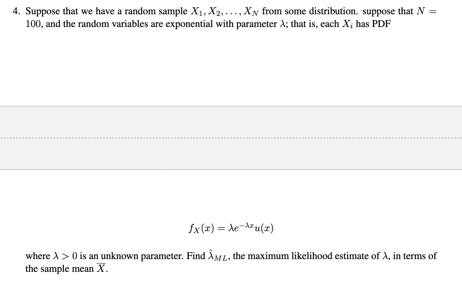 Solved Suppose that we have a random sample x1,x2,dots,xN | Chegg.com