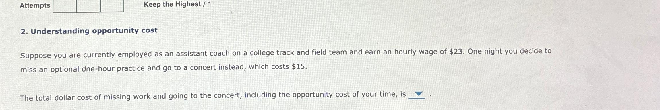 Solved AttemptsKeep the Highest / 12. ﻿Understanding | Chegg.com