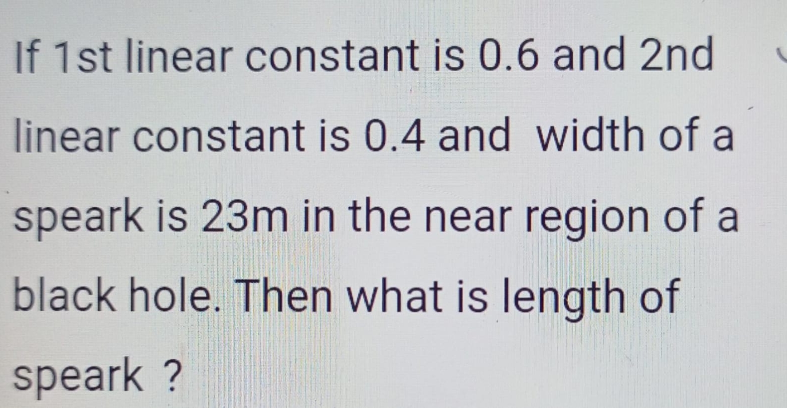Solved If 1 ﻿st linear constant is 0.6 ﻿and 2 ﻿nd linear | Chegg.com