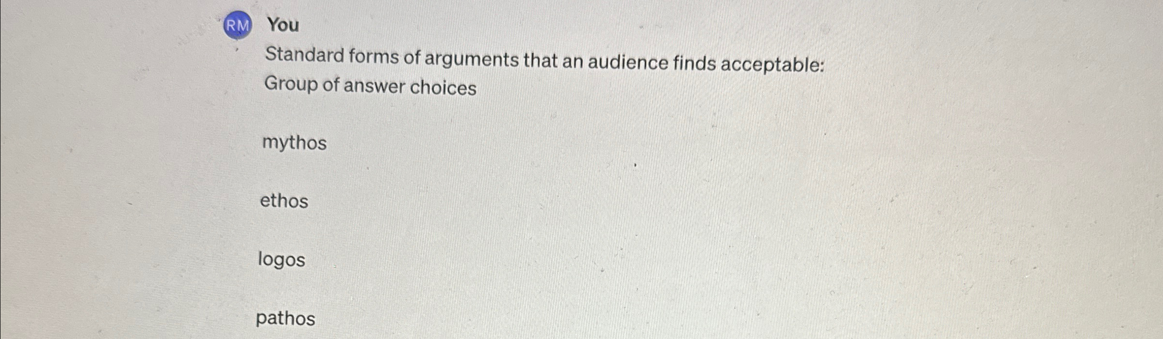Solved YouStandard forms of arguments that an audience finds | Chegg.com