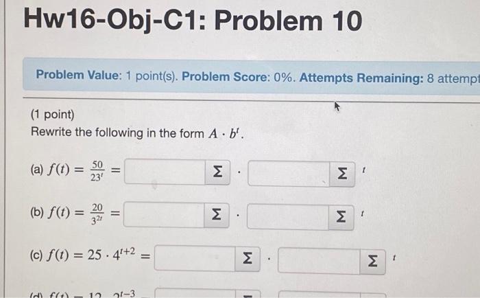 Solved Hw16-Obj-C1: Problem 10 Problem Value: 1 point(s). | Chegg.com