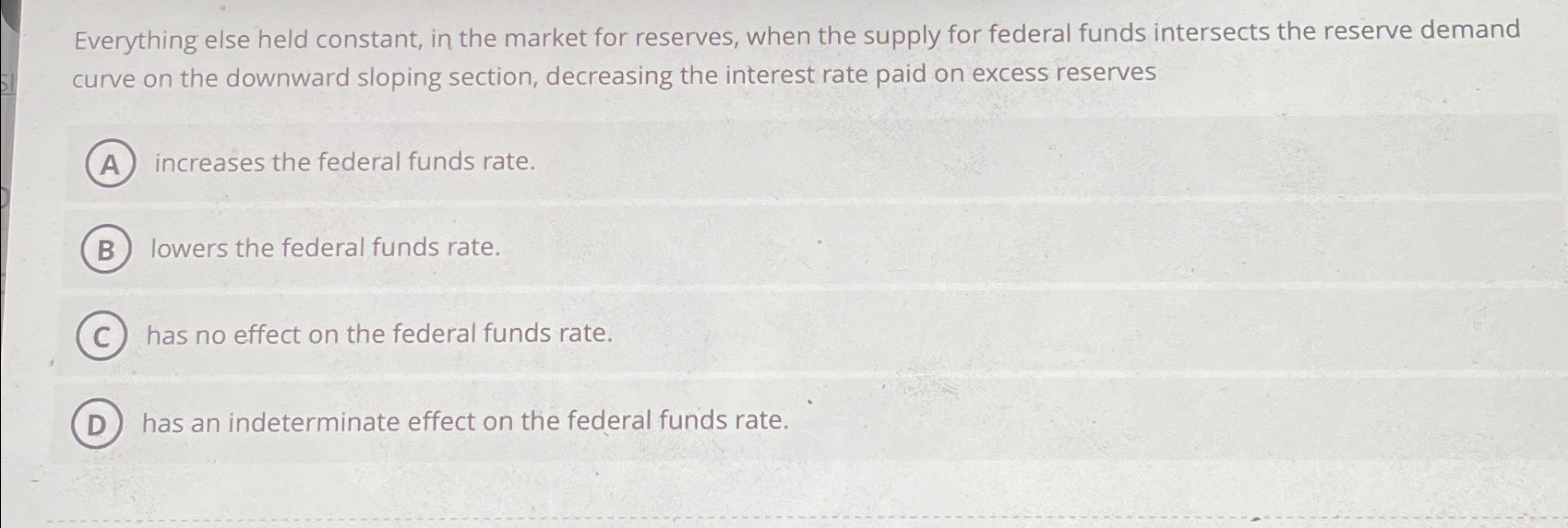 Solved Everything else held constant, in the market for | Chegg.com
