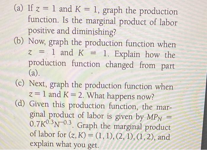 Solved 16. Suppose a firm has a production function given by | Chegg.com