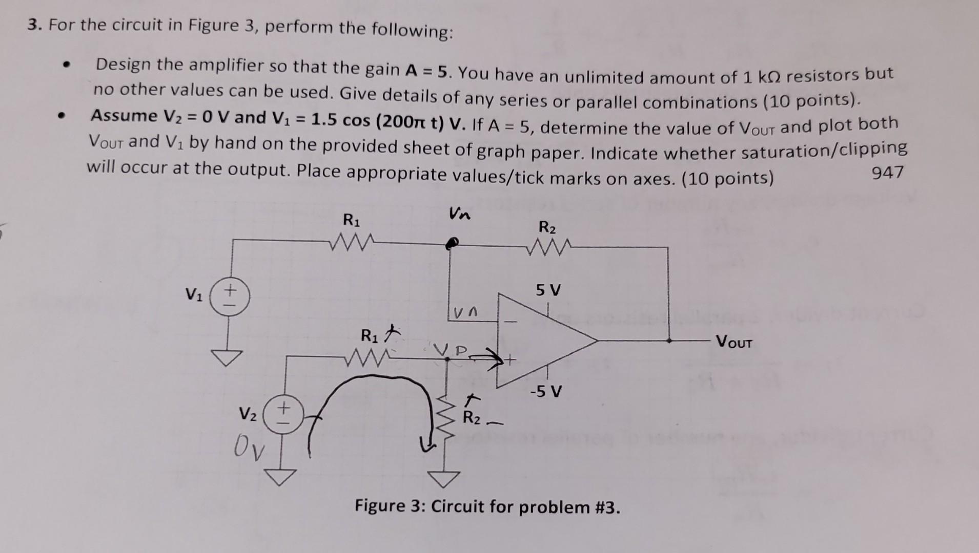 Solved For the circuit in Figure 3, ﻿perform the | Chegg.com