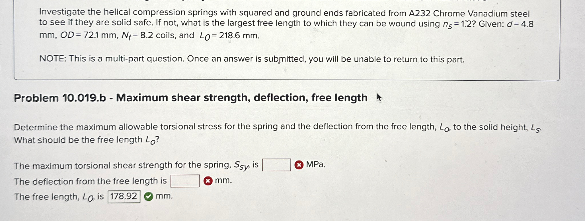 Solved Investigate the helical compression springs with | Chegg.com