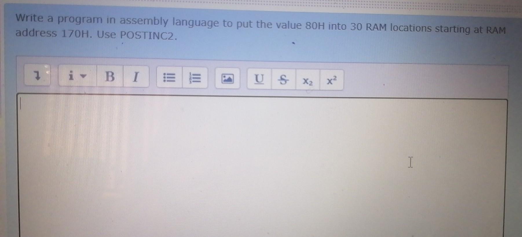 Write a program in assembly language to put the value | Chegg.com