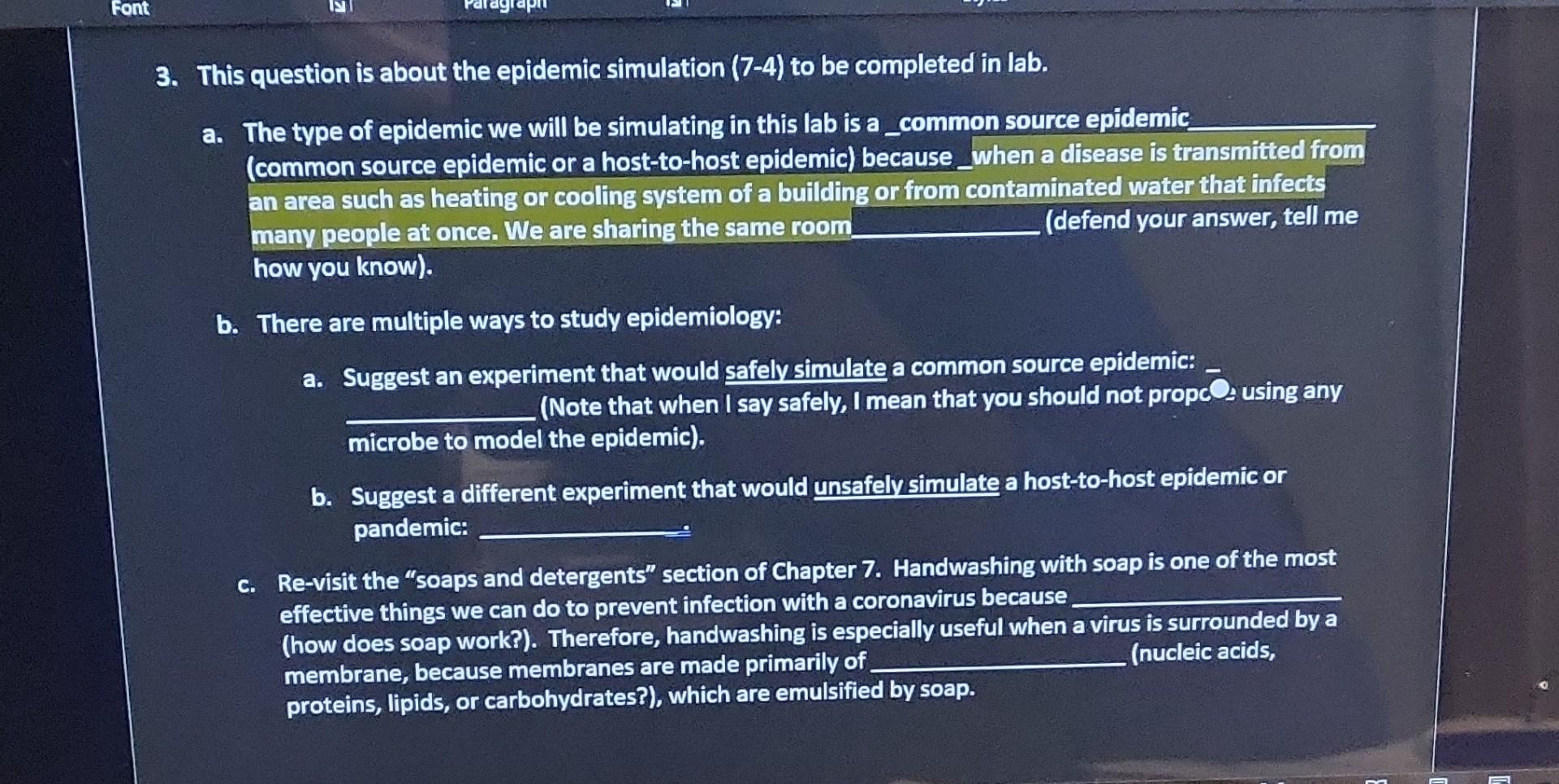 Solved 3. This question is about the epidemic simulation | Chegg.com