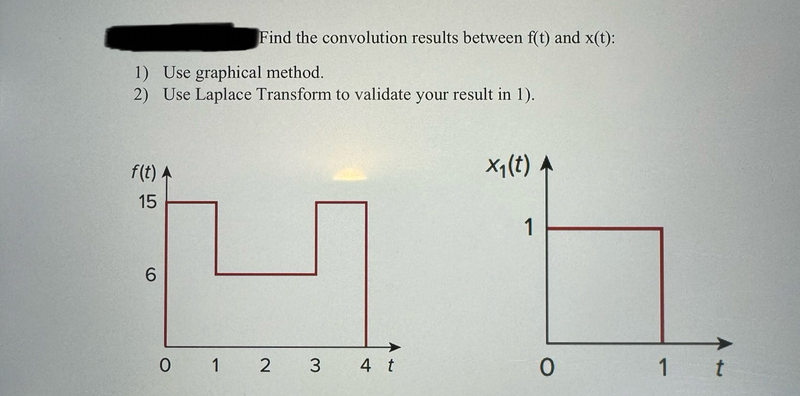 Solved Find the convolution results between f(t) ﻿and x(t) | Chegg.com