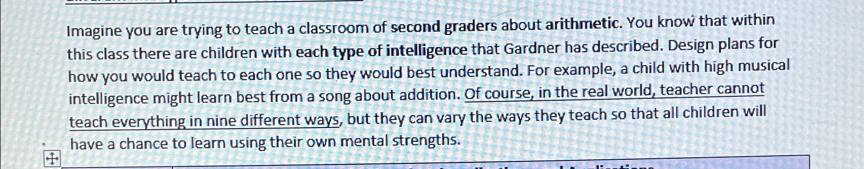 Solved Imagine you are trying to teach a classroom of second | Chegg.com