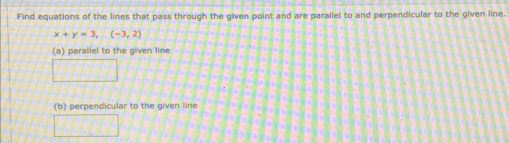 Solved Find equations of the lines that pass through the | Chegg.com